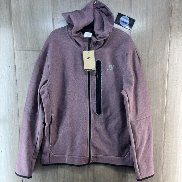 Nike | Shirts | Nike Sportswear Mens Tech Fleece Hoodie Dark Wine Size ...